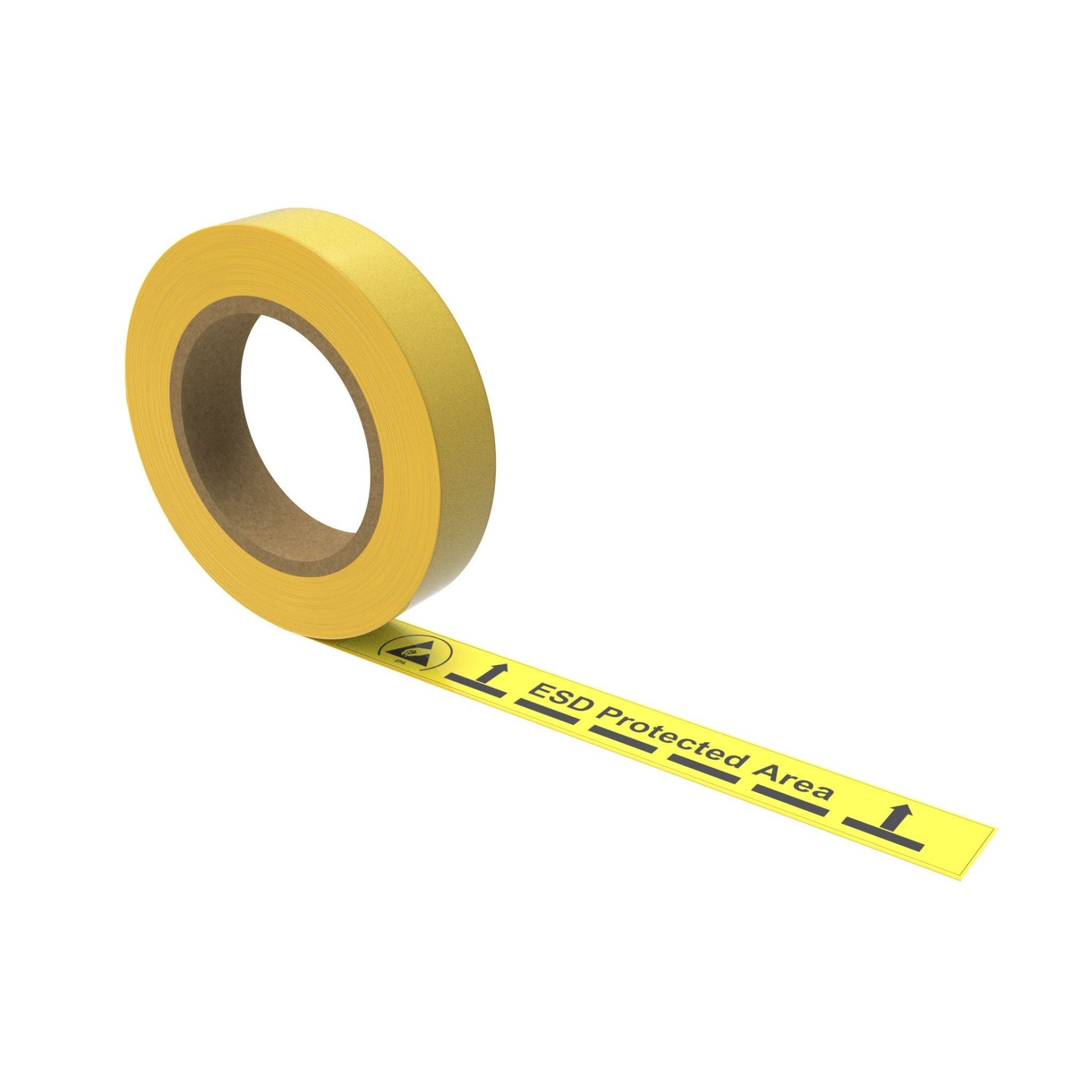 ESD Protected Area Floor Marking Tape 50 | Amarillo / negro ...