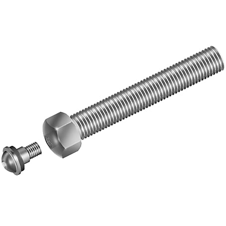 Threaded Rod ST UNC for Pivot Feet | 35400 | Steel | 22 (7/8") | 1-8 ...